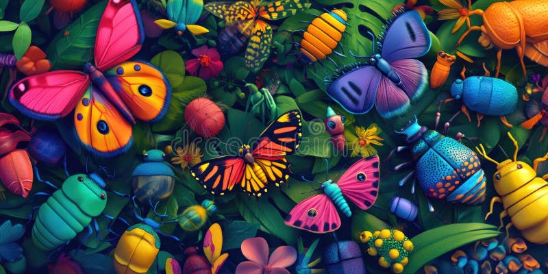 Vivid Colors of Insects - Microstock Stock Photo - Image of animals ...