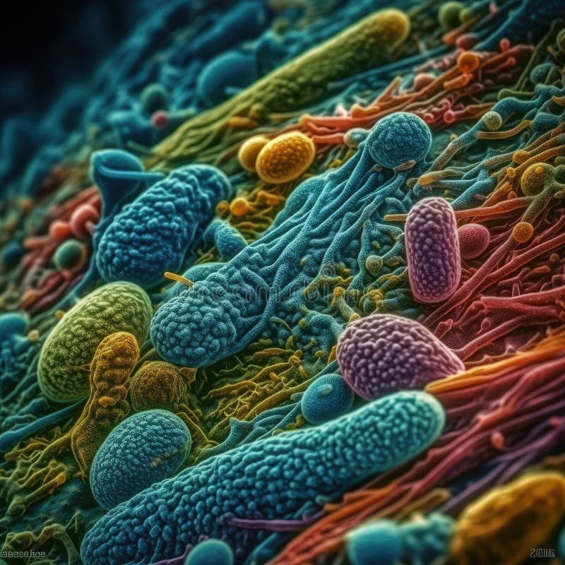 Vivid Colors of Microscopic Bacteria Viewed through Electron Microscope ...