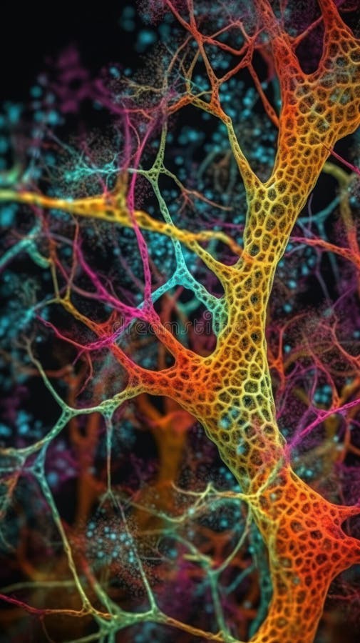 Vivid Colors of Microscopic Nerve Cells Viewed through an Electron ...
