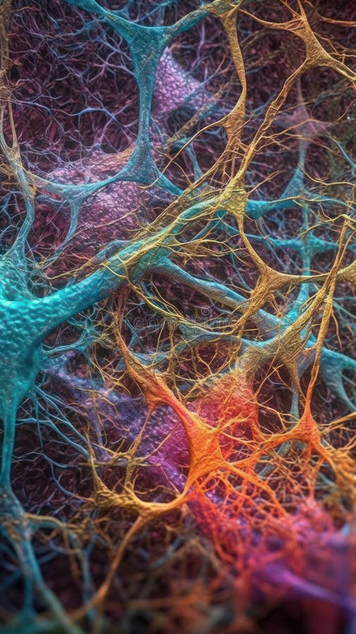 Vivid Colors of Microscopic Nerve Cells Viewed through an Electron ...
