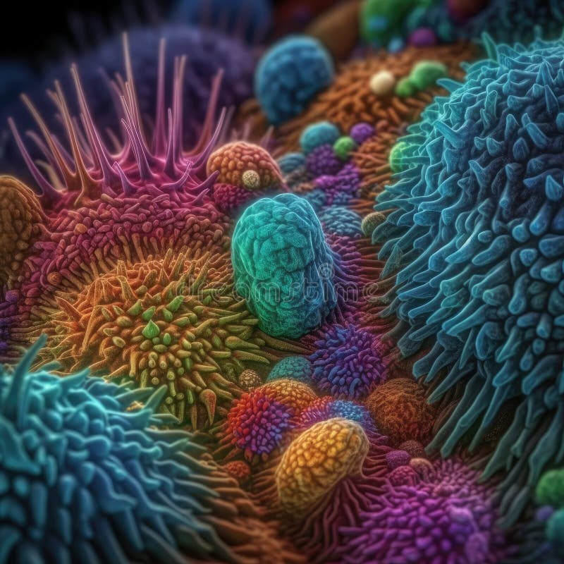 Vivid Colors of Microscopic Viruses in 4K. Ideal for Medical ...