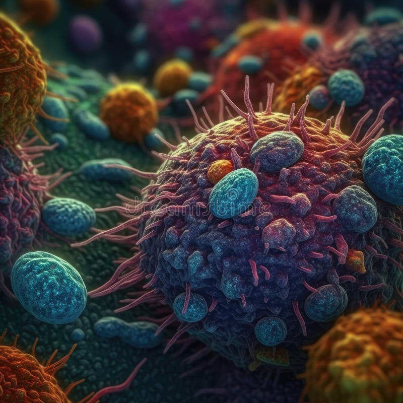 Vivid Colors of Microscopic Viruses in 4K Resolution. Ideal for Medical ...