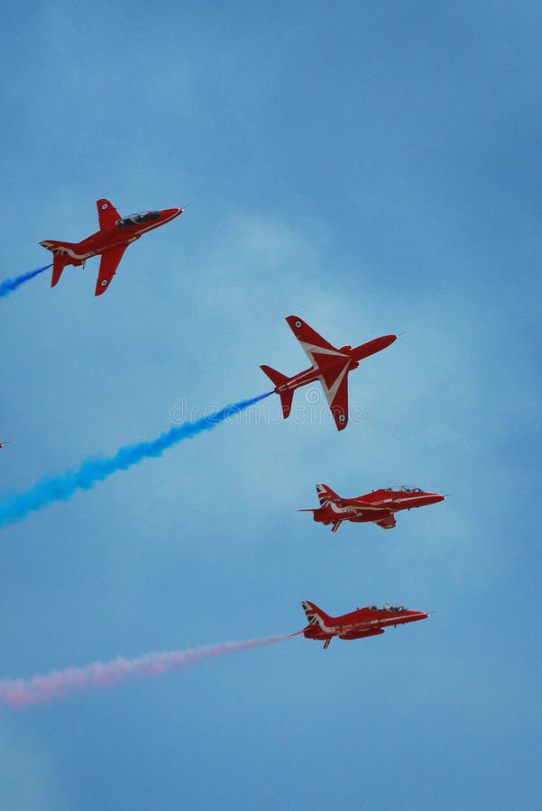 The Vivid Colors of the Red Arrows Editorial Image - Image of airshow ...