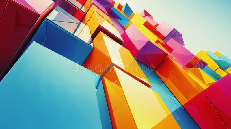 Vivid Colors and Sharp Angles Create a Mesmerizing Abstract Design ...