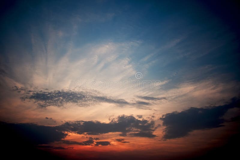 Vivid Colors in the Sky after Sunset Stock Photo - Image of vivid ...