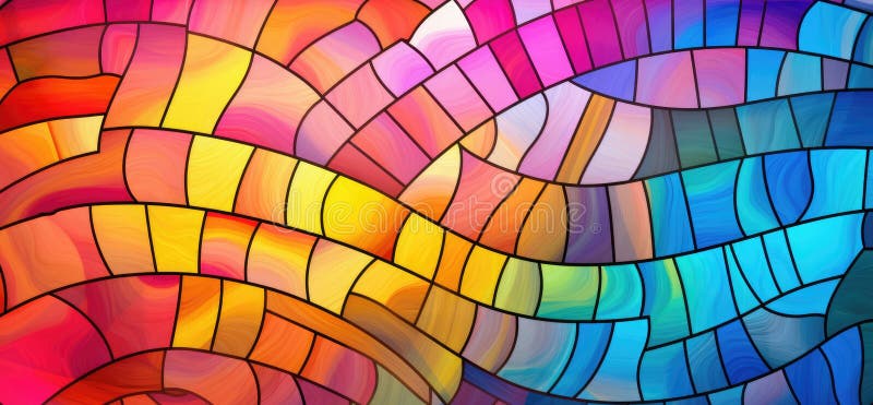Vivid Colors of Stained Glass Mosaic Window Form a Captivating ...