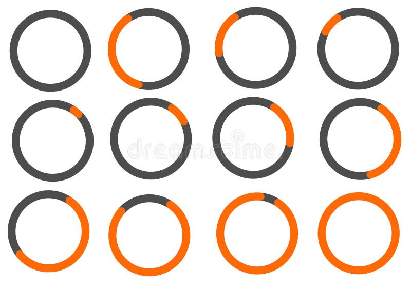 Orange Color Circular Progress Bar for Web and Mobile Applications ...