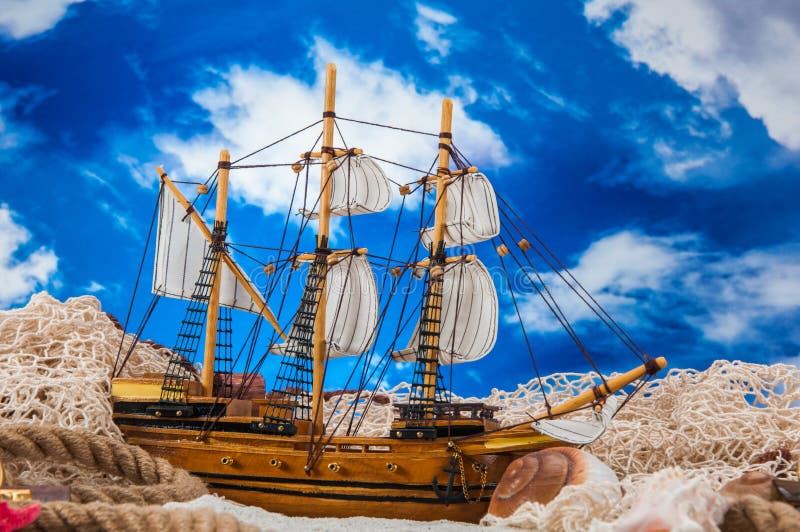 Vivid Composition with Sand and Beach Stuff Stock Photo - Image of ...