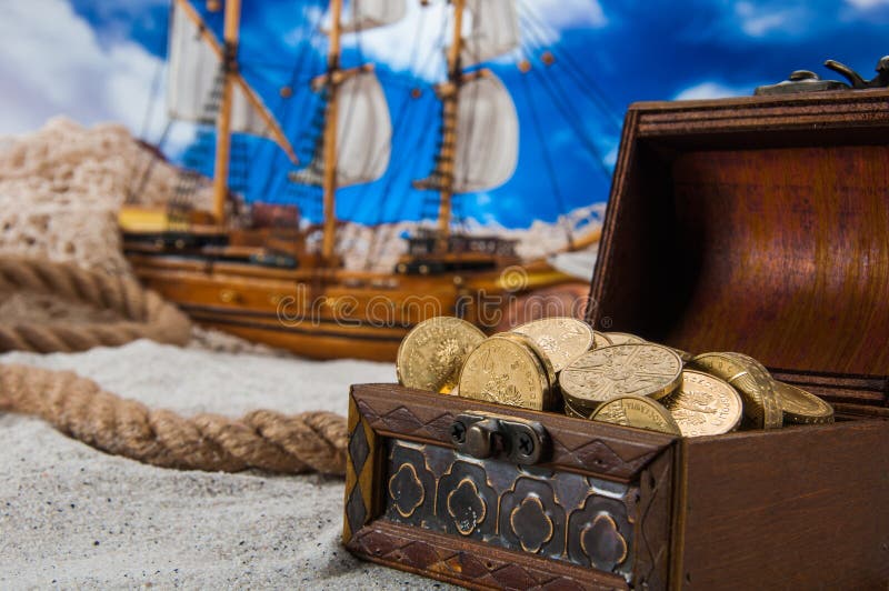 Vivid Composition with Sand and Beach Stuff Stock Photo - Image of ...