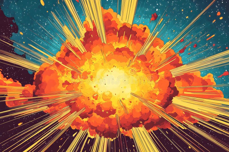 Vivid Cosmic Explosion with Radiant Colors and Dynamic Energy in Outer ...