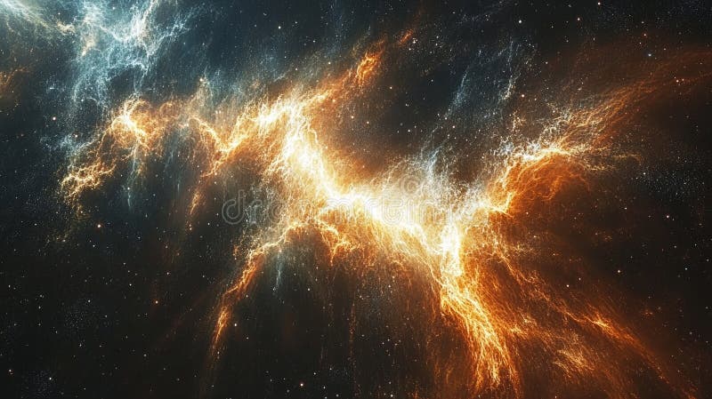 Vivid Cosmic Nebula in Space Stock Illustration - Illustration of cloud ...
