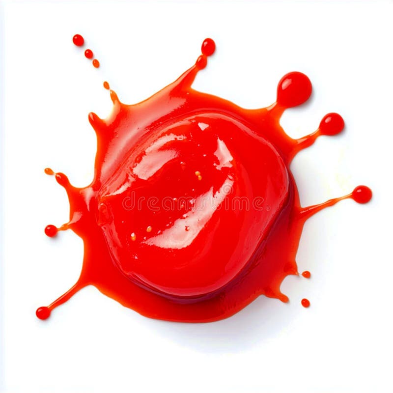 Vibrant Red Liquid Splash Art on a White Surface Design Isolated on ...