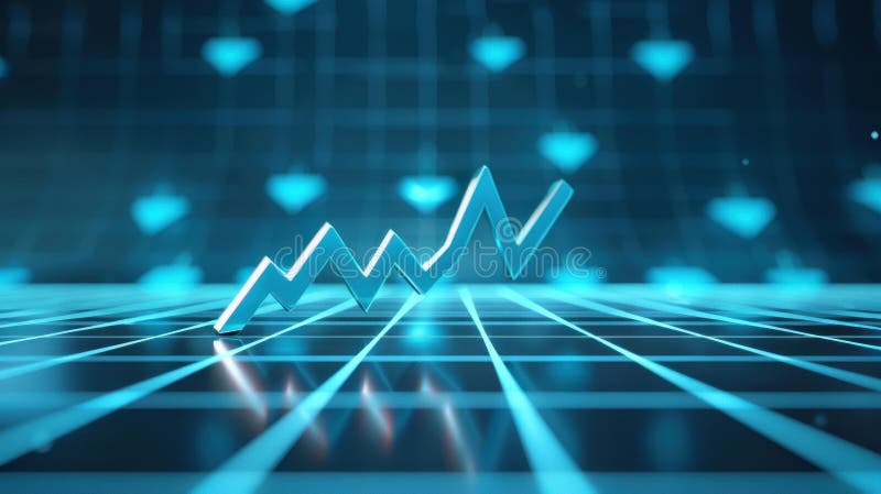 A Vivid 3D Forex Chart Showcases Financial Growth, with Candlesticks ...