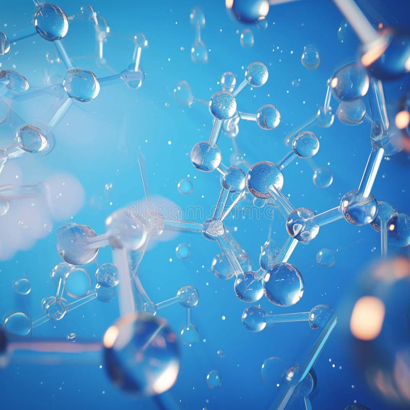 Vivid 3D Rendering Highlights Chemical Molecule Against Captivating ...