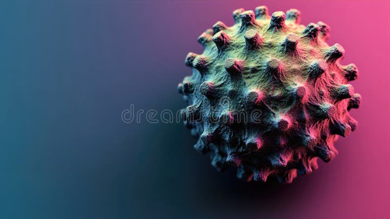 Vivid 3D Visualization of a Virus Particle Stock Photo - Image of ...