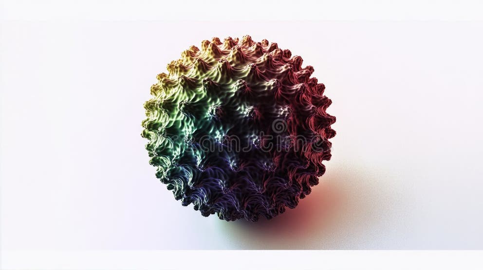 Vivid 3D Visualization of a Virus Particle Stock Illustration ...