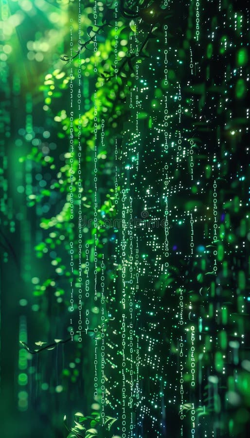 Vivid Data Stream Symbolizing Information Overload and Quest for ...