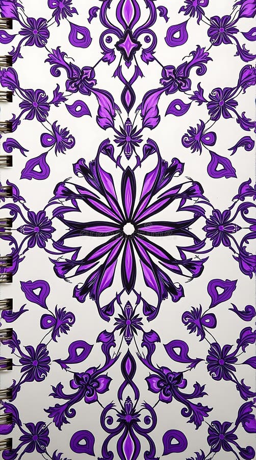 Vivid Deep Ultraviolet Pattern Creating a Striking Sketchnote Wallpaper ...