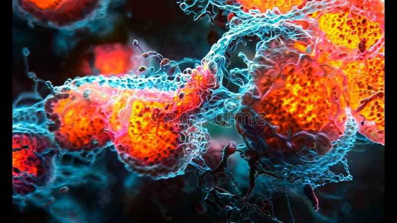 Abstract Biological Network - Intricate Microbial Structures for ...