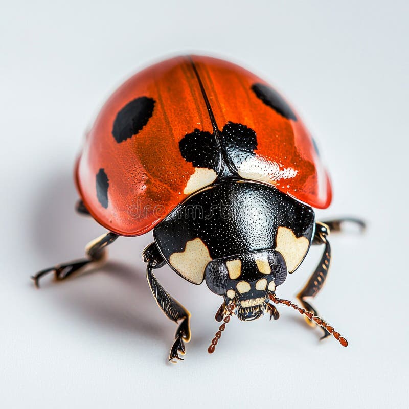 Vivid Depiction Captures a Ladybug Walking Delicately Across a Pristine ...