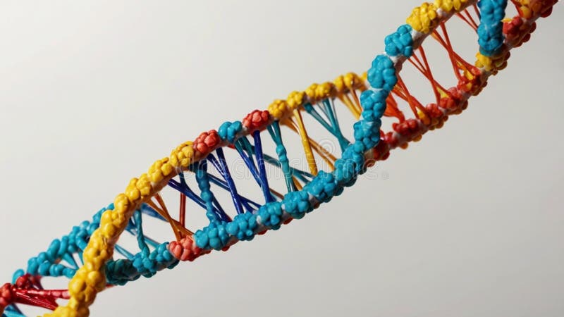 Colored Genetic Code DNA Molecule Structure. Generative AI Stock ...