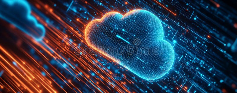 A Vivid Digital Image of Colorful Clouds and Lines, Symbolizing Cloud ...