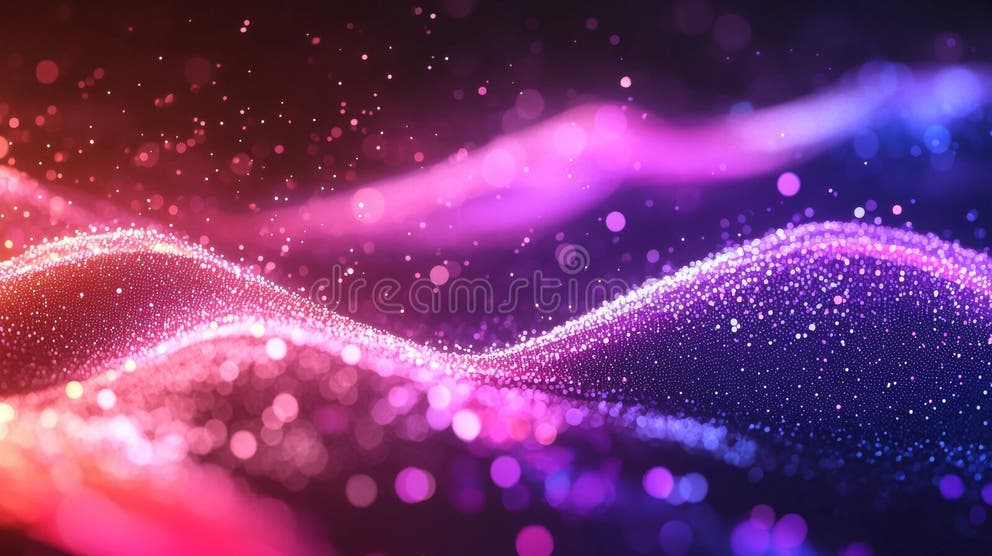 A Vivid Digital Wave Pattern with Rhythmic Lights and Elaborate ...