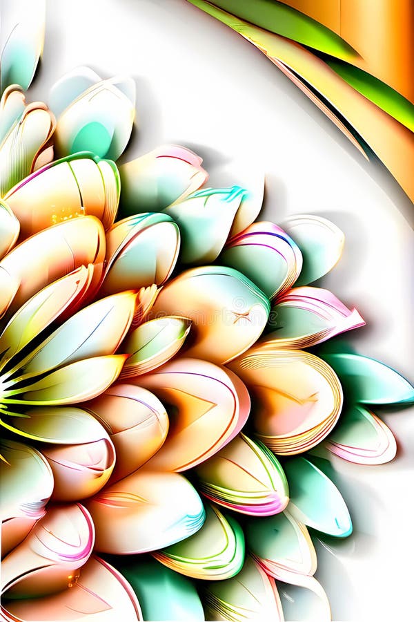 Colorful Abstract Floral Pattern with Delicate Petal Shapes Showcasing ...