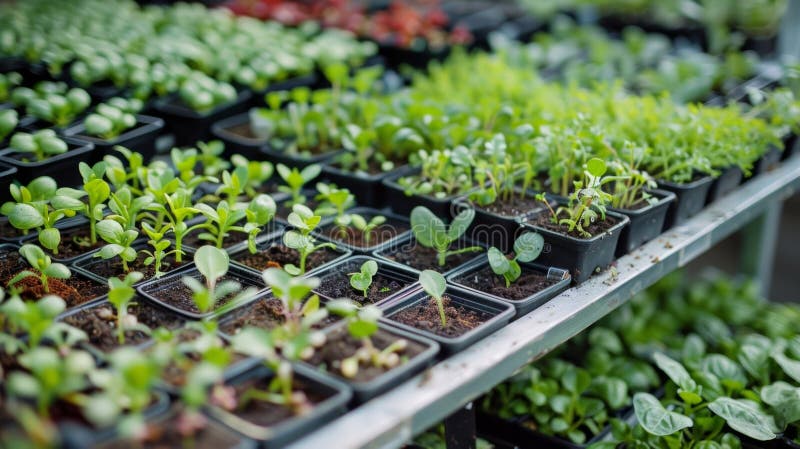A Vivid Display of Different Types of Seedlings Growing Alongside Each ...