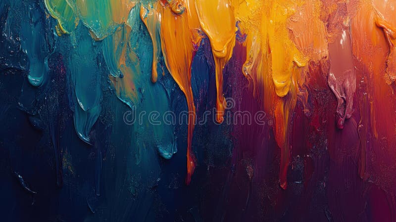 A Vivid Display of Dripping Paint Creates a Stunning Visual, with Rich ...