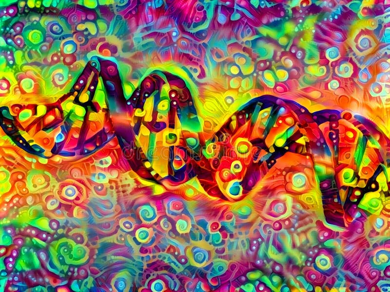 DNA Strand Artwork stock illustration. Illustration of design - 183566455