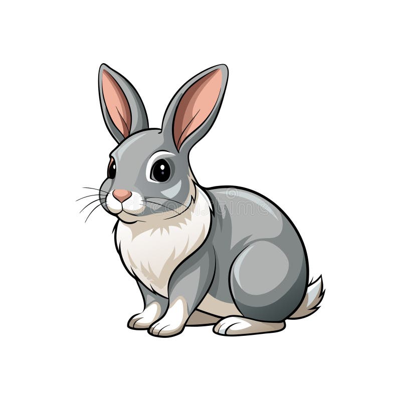 Vivid Dutch Rabbit Illustration for Projects Stock Illustration ...