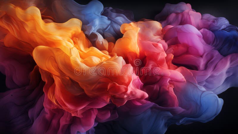 Abstract Smoke Art with Vibrant Colors and Swirling Patterns ...
