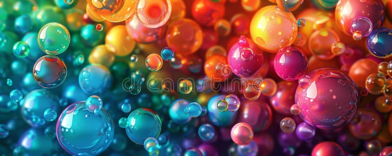 Vibrant Abstract Background with Colorful Spheres in Rainbow Hues Stock ...