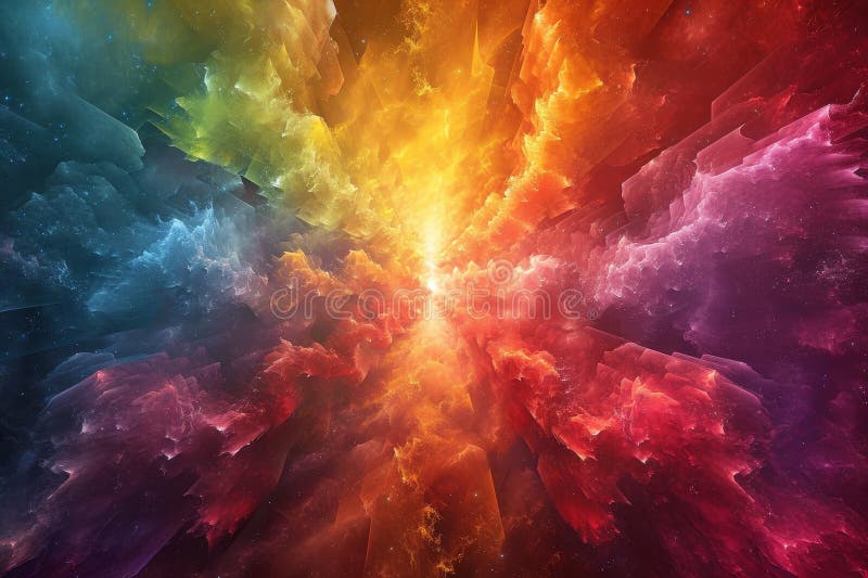 Chaotic Spectrum Clash stock illustration. Illustration of waves ...