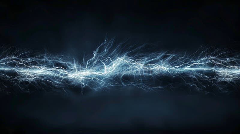 Vivid Electric Arc with Dynamic High Voltage Lightning Effect on Black ...
