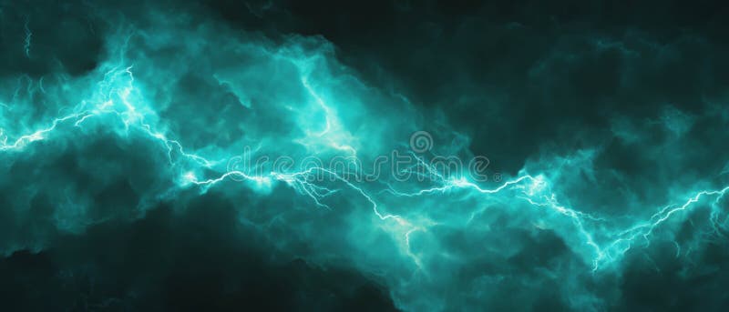 Vivid Electric Lightning Texture with Bluish White Glow on Dark ...
