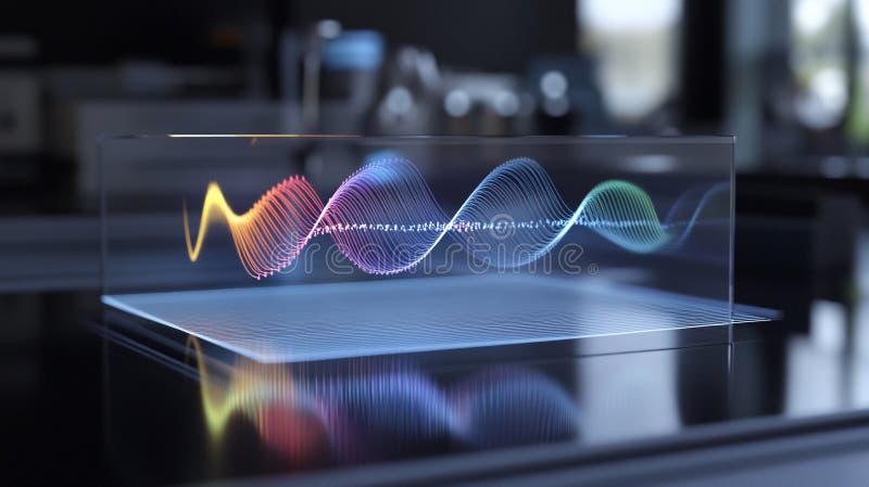 Vivid Electromagnetic Spectrum is Visualised Stock Illustration ...