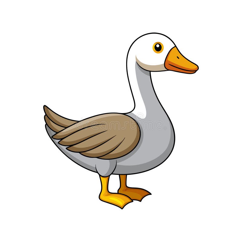 Vivid Emperor Goose Bird Design Stock Illustration - Illustration of ...