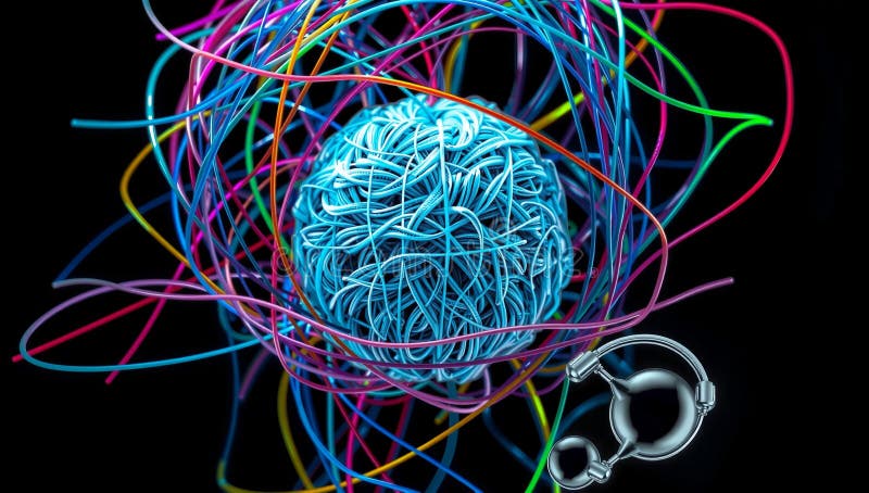 Vivid Entanglement of Colorful Wires Stock Photo - Image of captivating ...