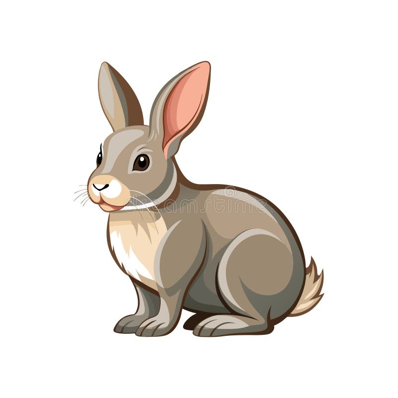 Vivid European Rabbit Illustration for Projects Stock Image ...