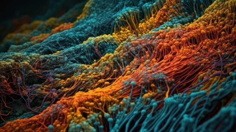 Vivid Exocrine System Cells Under Electron Microscope. Ideal for ...
