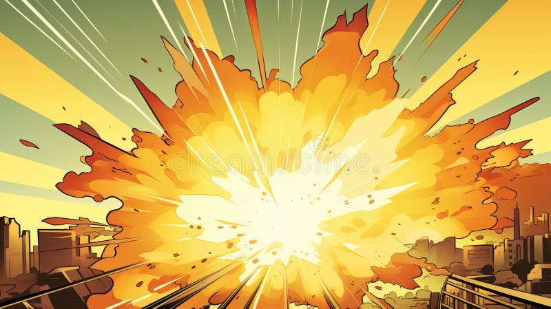 Vivid Explosion Bursts Forth in a Dramatic Sunset Over the City Skyline ...