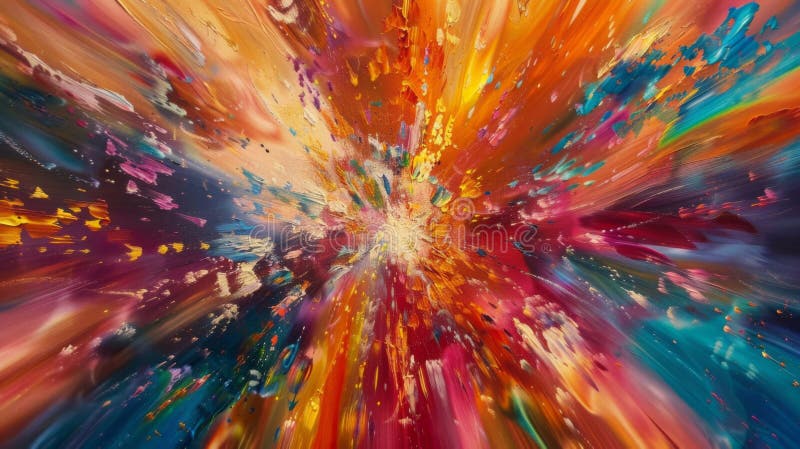 Vivid Explosion of Color in Abstract Artwork Stock Photo - Image of ...