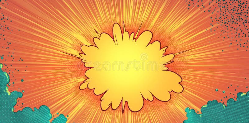 A Vivid Explosion with Colorful Beams Radiating from a Central Spot in ...