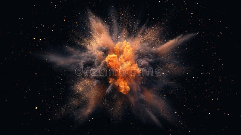 Vivid Explosion in Space Showcasing Vibrant Colors and Dynamic Dust ...