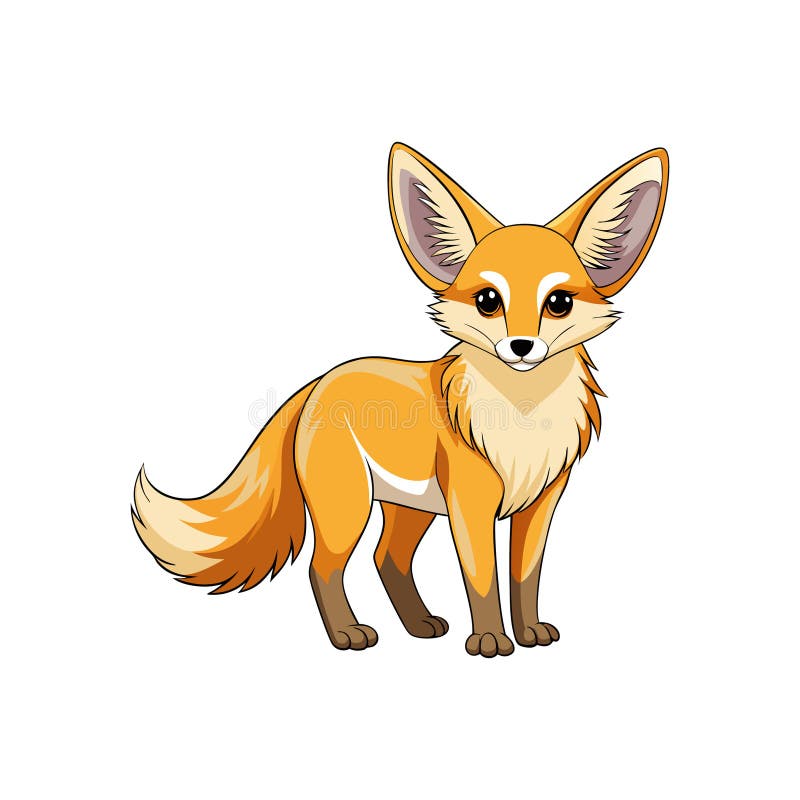 Vivid Fennec Fox Illustration for Projects Stock Image - Illustration ...