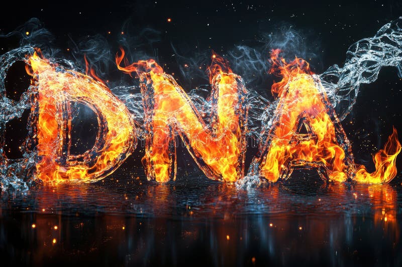 A Vivid and Fiery Representation of DNA within the Fluidity of Water ...