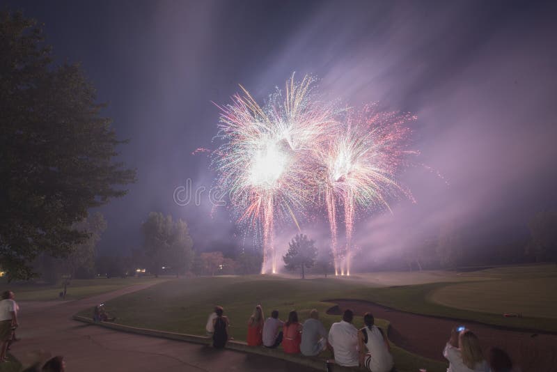 Fireworks Display during Festival in Small Cuban Town Editorial Image ...