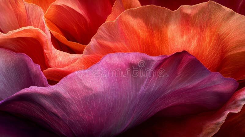 Vivid Flower Petals Displaying Rich Colors and Textures Stock ...